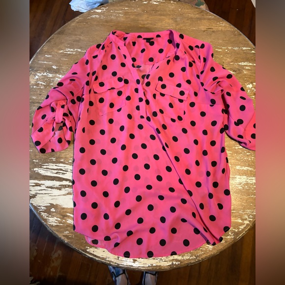 torrid | Tops | Torrid Pink Polka Dot Harper Top | Poshmark